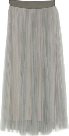 Forte_Forte jupe plissée en tulle - Vert