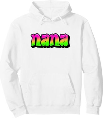 BDAZ Nana Graffiti Gro&szlig;mutter Gr&uuml;n Rosa Frauen Pullover Hoodie