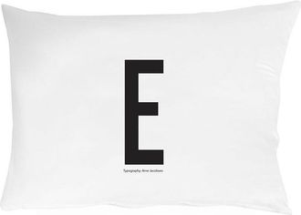 DESIGN LETTERS Buchstaben Kissenbezug (A-Z) | Baumwolle Kissenbezug 70x50 | Kissenbezug Weiß | Ideal für dekokissen, Outdoor Kissen, Couchkissen & Sofa Kissen