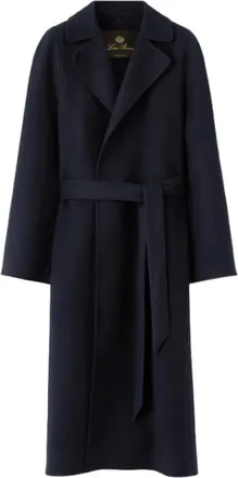 Loro Piana Femme, Manteaux, Bleu, Taille: 36 FR Francesca Coat