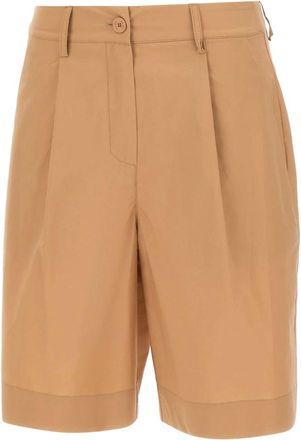 Kaos Kaos, Femme, Shorts, Brun, Taille: 44 FR Pleated Tailored Shorts