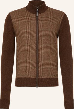 Hackett Strickjacke Im Materialmix braun
