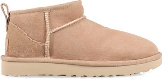 UGG Womens Classic Ultra Mini Ankle Boots Sand Ovine Leather