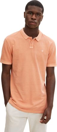 Tom Tailor Herren Piquée Poloshirt mit kleiner Stickerei 1030641, 28858 - Sunset Rose, L