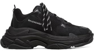 Balenciaga Black Triple S Chunky Sneakers Size 42.5