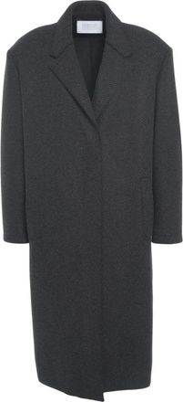Harris Wharf London Femme, Manteaux, Noir, Taille: 40 FR Manteau Oversize en Laine Grigio Aw25