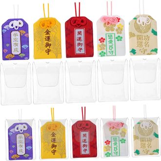BESPORTBLE 10 Stück Japanische Omamori Glücksbringer Segen Taschen Charme Für Auto Schlüsselanhänger Feng Shui Ornament