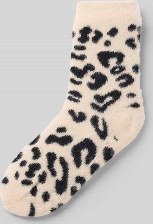 Capelli Socken mit geripptem Abschluss und Animal-Print
