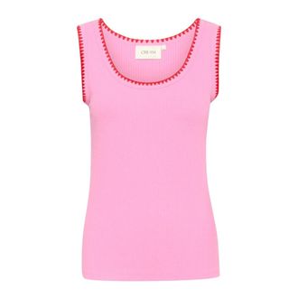 Cream Femme, Tops, Rose, Taille: 40 FR Haut brod&eacute; Begonia Pink