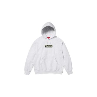 SUPREME Homme, Sweatshirts et sweats &agrave; capuche, Gris, Taille: M Box Logo Hooded SweaT-shirt