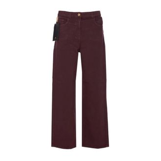 Elisabetta Franchi Femme, Pantalons, Rouge, Taille: W30 Wide Pantalons