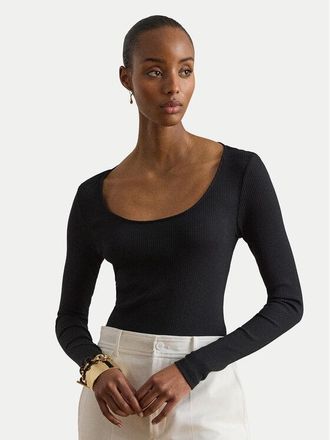 Lauren Ralph Lauren Bluse 200980145005 Schwarz Slim Fit