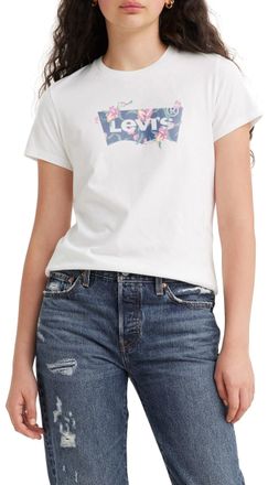 Levi's Damen The Perfect Tee Graphic TEES, Tropical Flower Tameless Rose, XXS