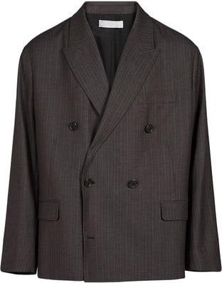 Our Legacy Blazer ample col tailleur ray&eacute; en laine et coton