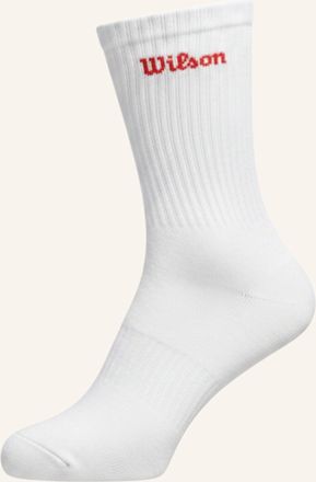 Wilson Sportsocken Crew Logo Sock 3 Pack weiss