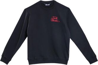 Just Cavalli Homme, Sweatshirts et sweats &agrave; capuche, Noir, Taille: 2XL Felpa Firma