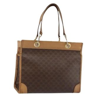 Celine Sac &agrave; main en toile Pre-owned - Femme - Pre-owned - Brun - Taille: ONE Size