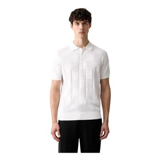 Karl Lagerfeld Gestricktes Poloshirt - - Tops - Herren - Wei&szlig; - M