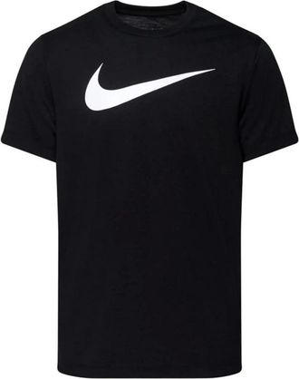 Nike Homme, Tops, Noir, Taille: XL T-shirt Imprimé à Manches Courtes et Col Rond