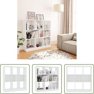 vidaXL B&uuml;cherregal Wei&szlig; - B&uuml;cherregal Wei&szlig; 97,5&times;29,5&times;100 cm Holzwerkstoff