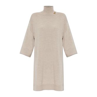 Fabiana Filippi Wollkleid mit dekorativem Besatz - - Dresses - Damen - Beige - 2XS