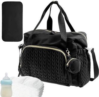 Generico Sac &agrave; langer - &Eacute;l&eacute;gant sac &agrave; langer l&eacute;ger, grande capacit&eacute; avec housse pour t&eacute;tine, sac &agrave; dos &agrave; langer pour b&eacute;b&eacute;, accessoires de voyage r&eacute;utilisables,