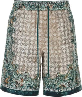 Amiri Homme, Shorts, Multicolore, Taille: S Printed Silk Bermuda Shorts