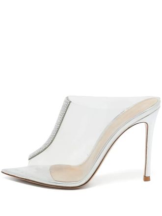 Gianvito Rossi Pre-owned Mules mit Strassverzierung 115mm - Nude