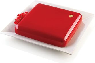 Silikomart Silikomart | Silikonform QUADRO, antihaftbeschichtet, 1er Pack Kuchenform, 210 x 210 mm, h 35 mm, Volumen 1400 ml, Made in Italy