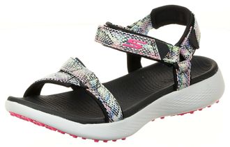 Skechers Damen 600 Golf-Sandalen Ohne Spikes Golfschuh, Black Multi Snake Print, 41 EU