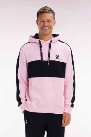 Eden Park Sweatshirt À Capuche New Zealand En Coton Rose Coupe Décontractée