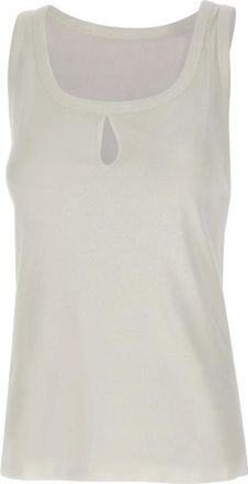 Victoria Beckham Femme, Tops, Blanc, Taille: 38 FR Split Tank Top