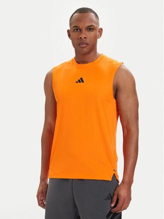 adidas Technisches T-Shirt D4T PrimeLift 3 Stripes KD0374 Orange Slim Fit