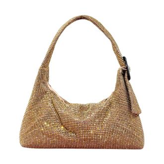 Benedetta Bruzziches Femme, Sacs, Jaune, Taille: ONE Size Pochette en Cristal Dor&eacute; Pina Bausch