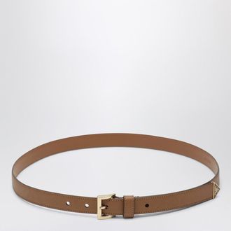 Prada Karamellfarbener Saffiano-Lederg&uuml;rtel