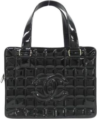 Chanel Pre-owned Sac &agrave; main en cuir Choco Bar - Femme - Pre-owned - Noir - Taille: ONE Size