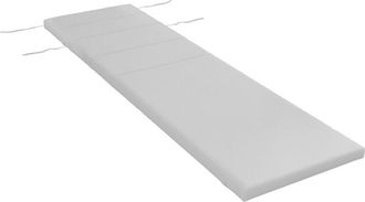 OUTSUNNY Coussin dext&eacute;rieur pour chaise Longue - Outsunny - Rectangulaire avec appui-t&ecirc;te et liens - d&eacute;perlant - 196 x 63 cm - gris clair