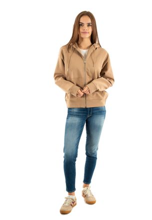 Calvin Klein Damen Hoodie mit Rei&szlig;verschluss Archive Logo French Terry mit Kapuze, Blau (Amphora), M