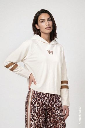 Monari Kapuzensweatshirt mit Colorblock-Design