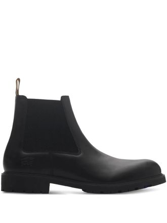 Burberry bottines chelsea en cuir - Noir