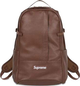 SUPREME sac à dos en cuir - Marron