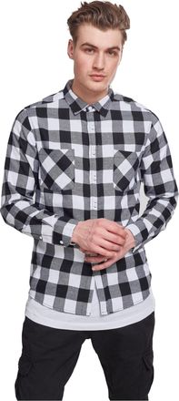 Urban Classics TB297 Checked Regular Fit Herren Freizeit Hemd,Mehrfarbig (Blk/Wht), XXXXX-Large