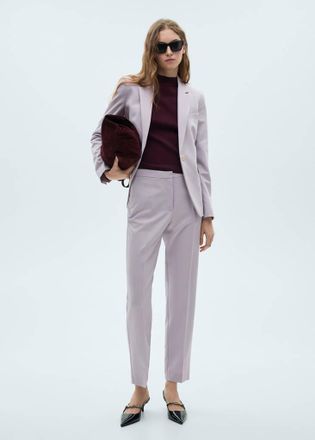 Mango Blazer costume cintr&eacute; violet clair/pastel - Femme - 34 - MANGO