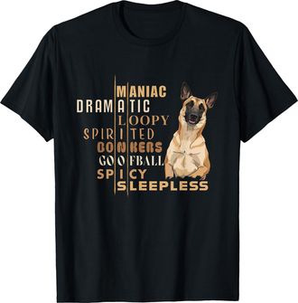 Creativemotions Belgisches Malinois Pers&ouml;nlichkeit Wortpuzzle T-Shirt