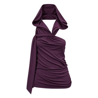 Aniye By Top Foulard Drap&eacute; - Femme - Tops - Violet - Taille: 42 FR
