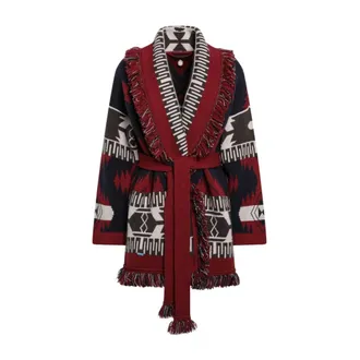 Alanui Icon Jacquard Cardigan - - Knitwear - Damen - Rot - S