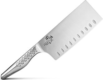 Kai Seki Magoroku Shoso China Kochmesser 16,5 cm Klingenlänge - 5CR15MoV Edelstahl 56 (±1) HRC - konvexer Anschliff - 18-8 Edelstahl Griff mit Rautenmuste