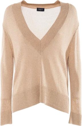 Nenette Femme, Pulls, Beige, Taille: 36 FR V-neck Tricots