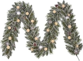 Black Box Trees Grimshaw Girlande mit LED-Beleuchtung und Timerfunktion - L270 x &Oslash;25 cm - Gr&uuml;n