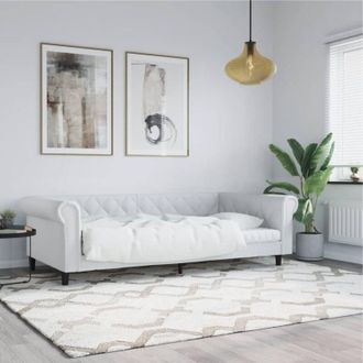 vidaXL Tagesbett Wei&szlig; 90x200 cm Kunstleder Vidaxl